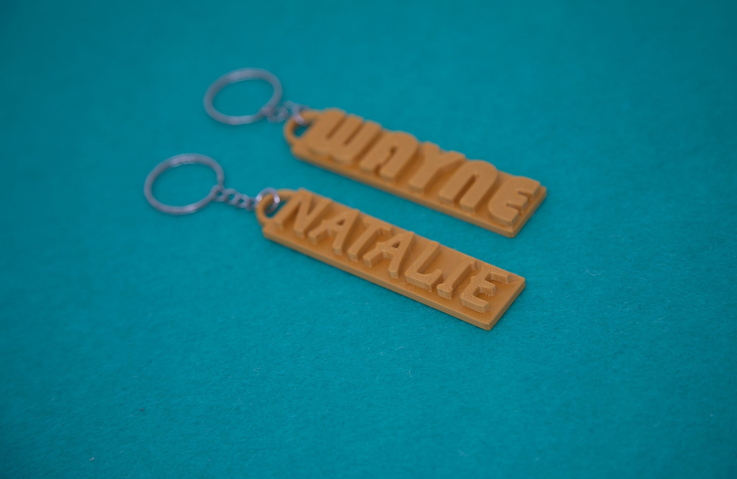 Name Key Ring – Dual Colour 3D Printed – Natyne Custom Gifts